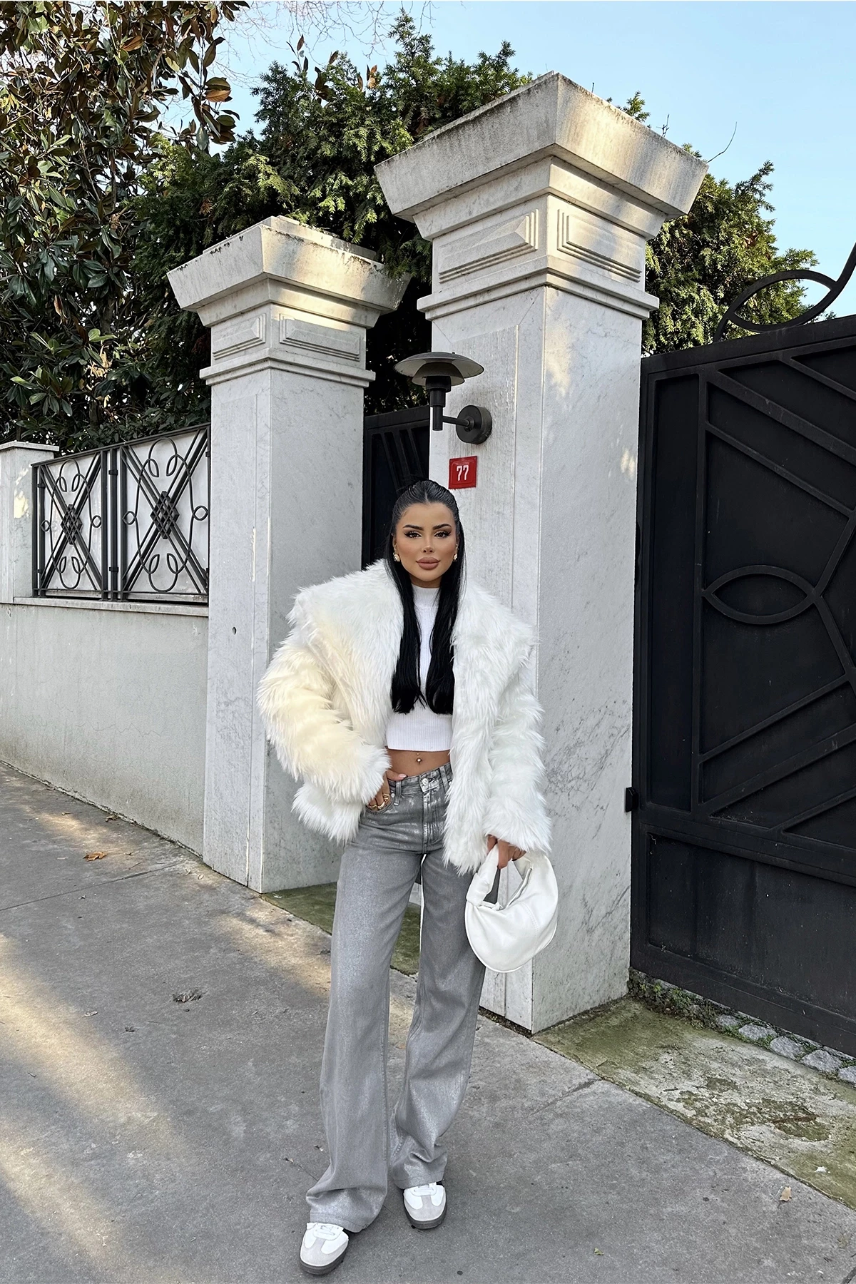 White Eva Short Fur